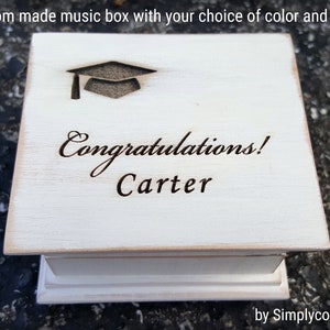 Graduation Music Box Pomp and Circumstance Personalized Music Box With ...