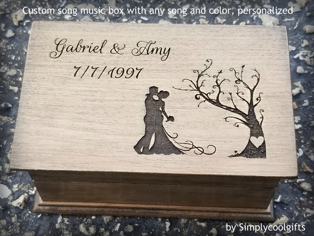 Wedding Gift Idea Music Box Custom Song Bride and Groom - Etsy