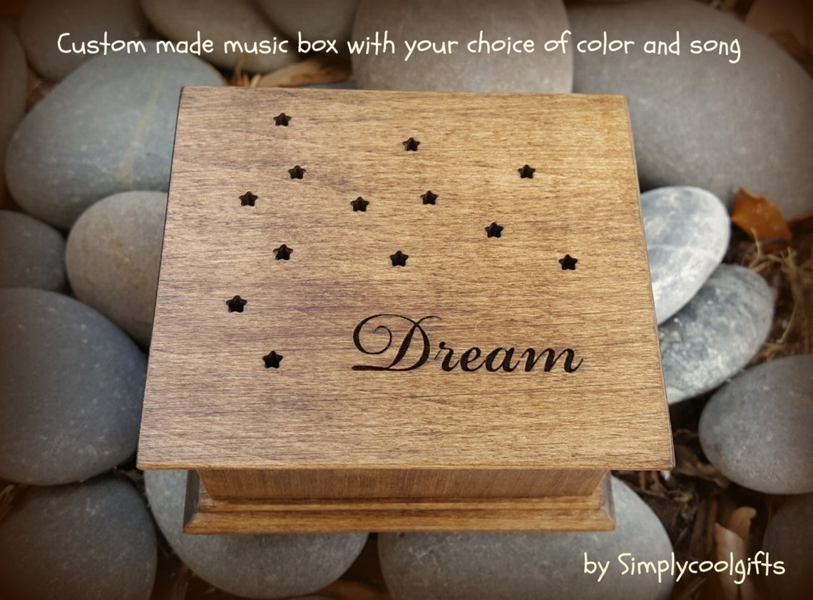 Music Box Wooden Music Box Custom Made Music Box Moon and | Etsy