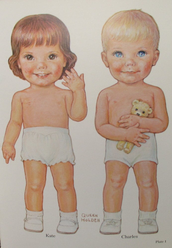 Best Friends Paper Dolls in Full Color by Queen Holden - Etsy