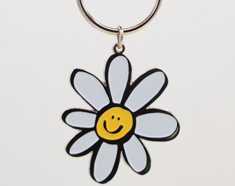 Daisy Keychain - Etsy