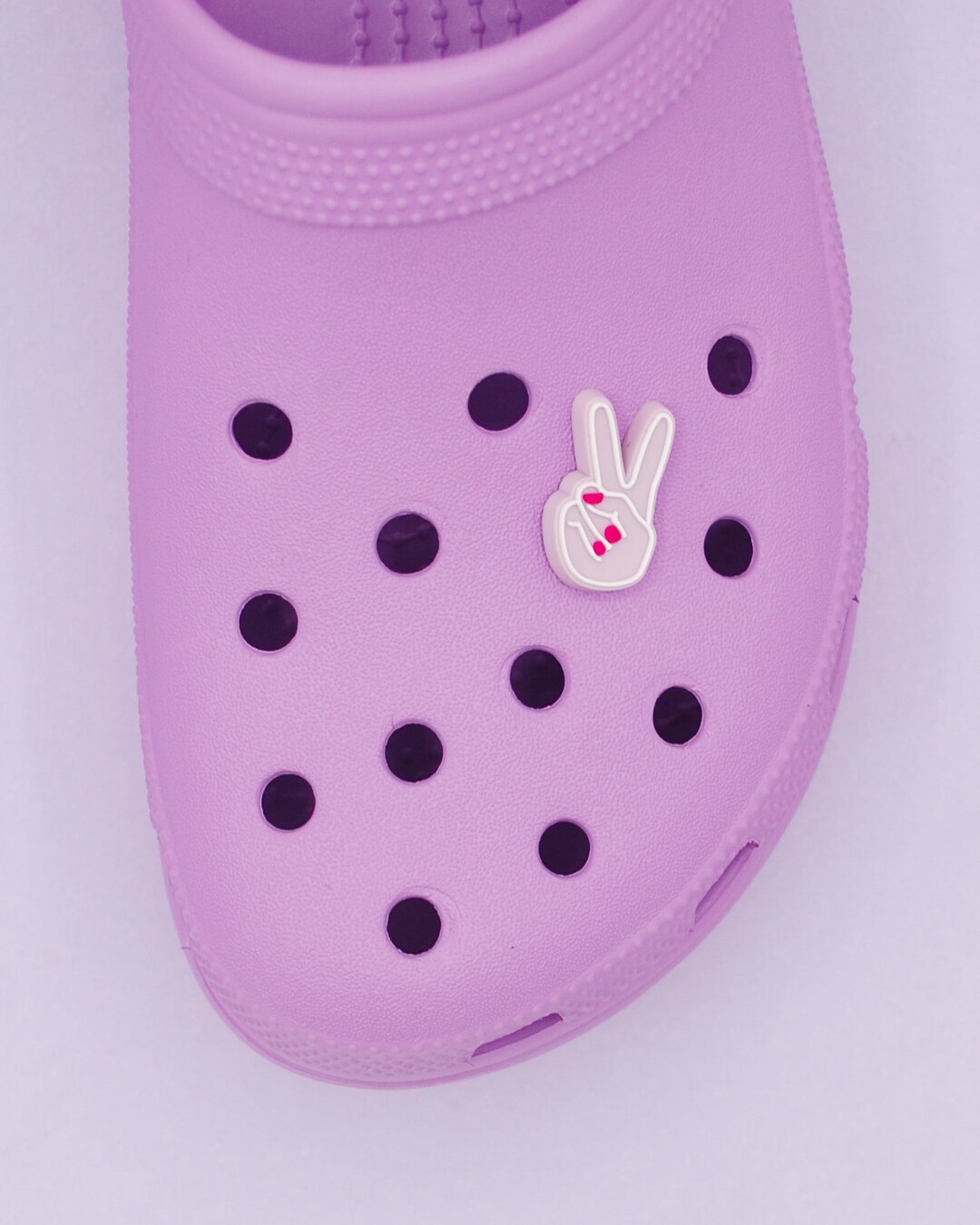 Lilac Peace Hand Clog Charm Jibbitz, Shoe Charm for Crocs, Rubber Clogs ...