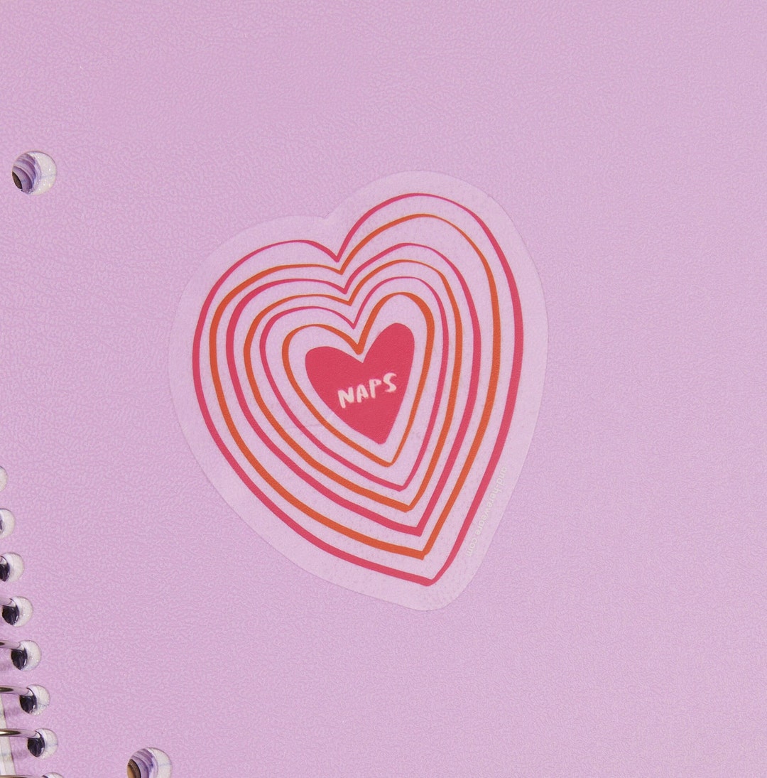 Let's Take A Nap Heart Clear Vinyl Sticker I Love Sleeping, Nap Lover ...