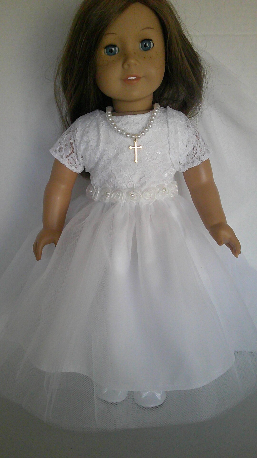 First Communion, Special Occasion, White Lace and Tulle Dress, Bolero ...