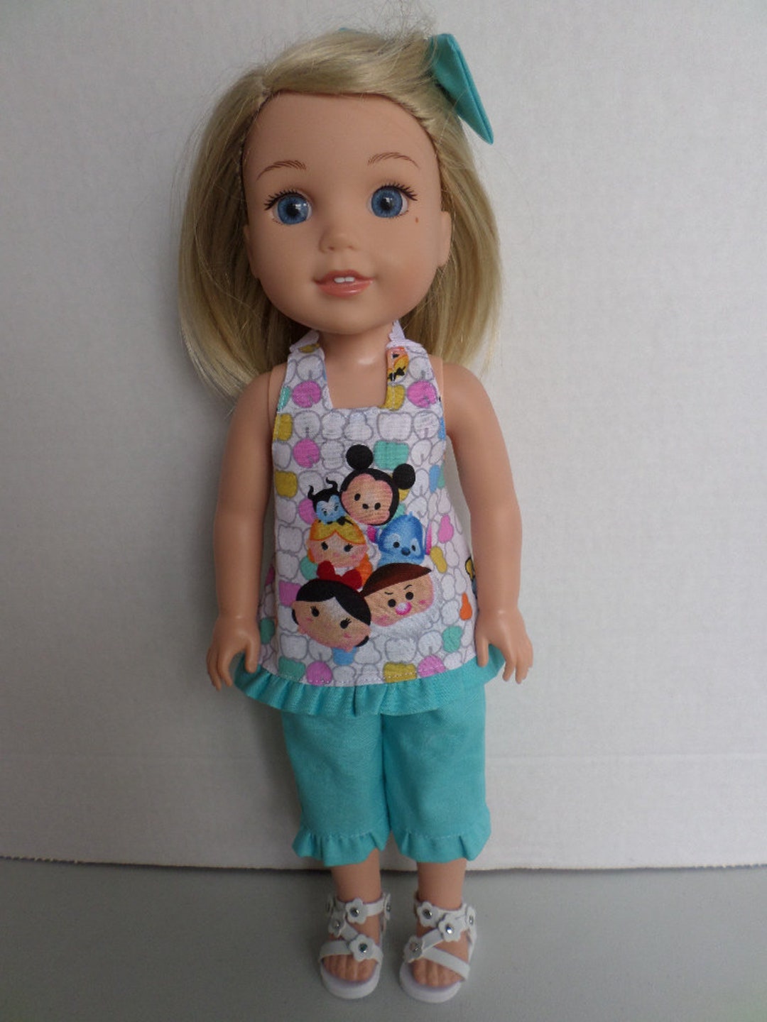Cartoon Capri Set for 14-inch Dolls: Wellie Wisher, Glitter Girls - Etsy