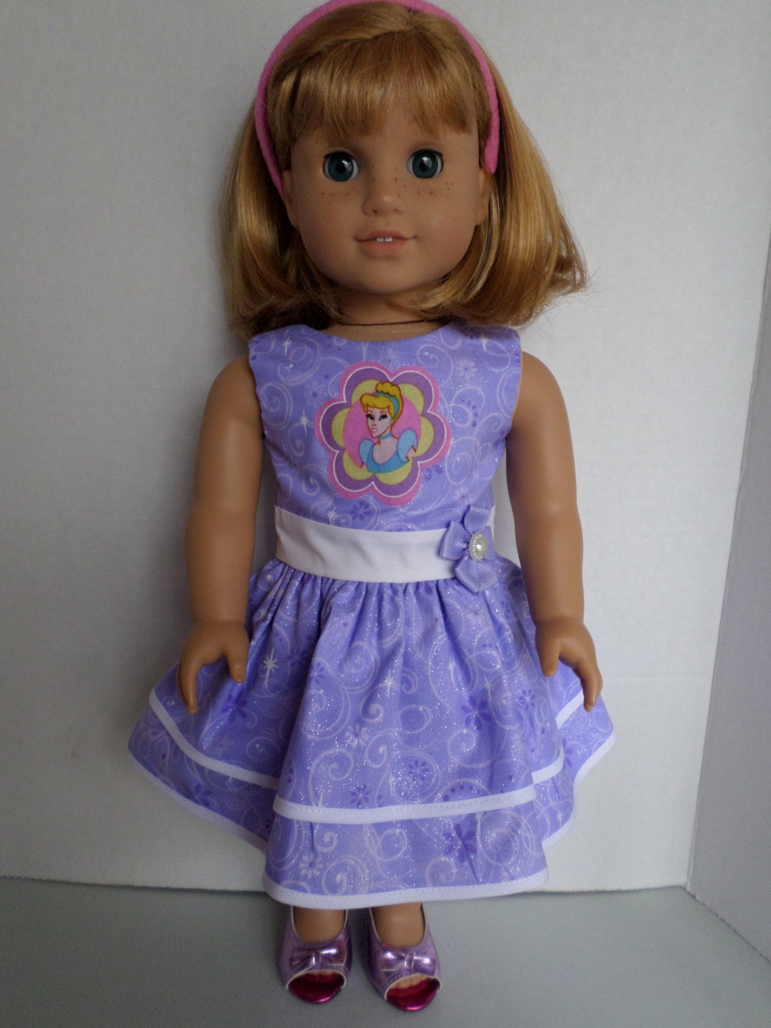 Purple Princess Cinderella Dress and Headband American Made to Fit 18 ...