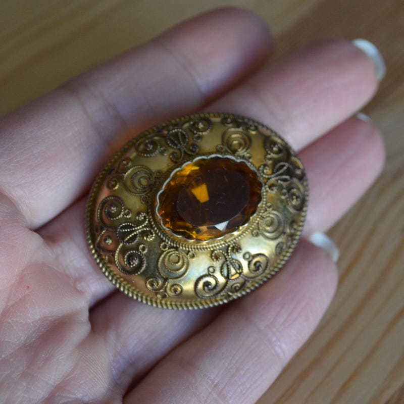 Pinchbeck Brooch - Etsy