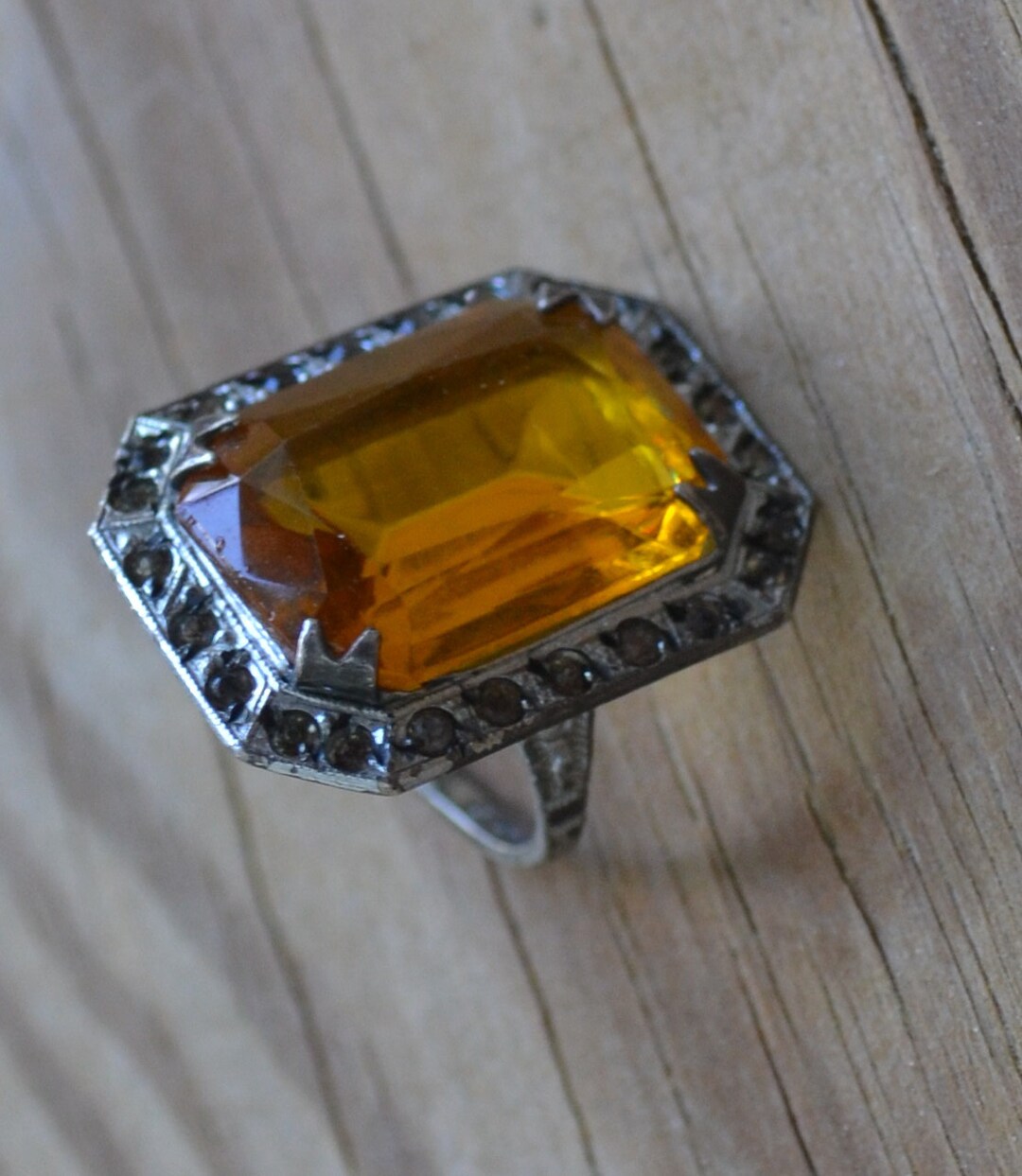 Beautiful Rhodium Plated Sterling Silver Edwardian / Art Deco Cocktail ...