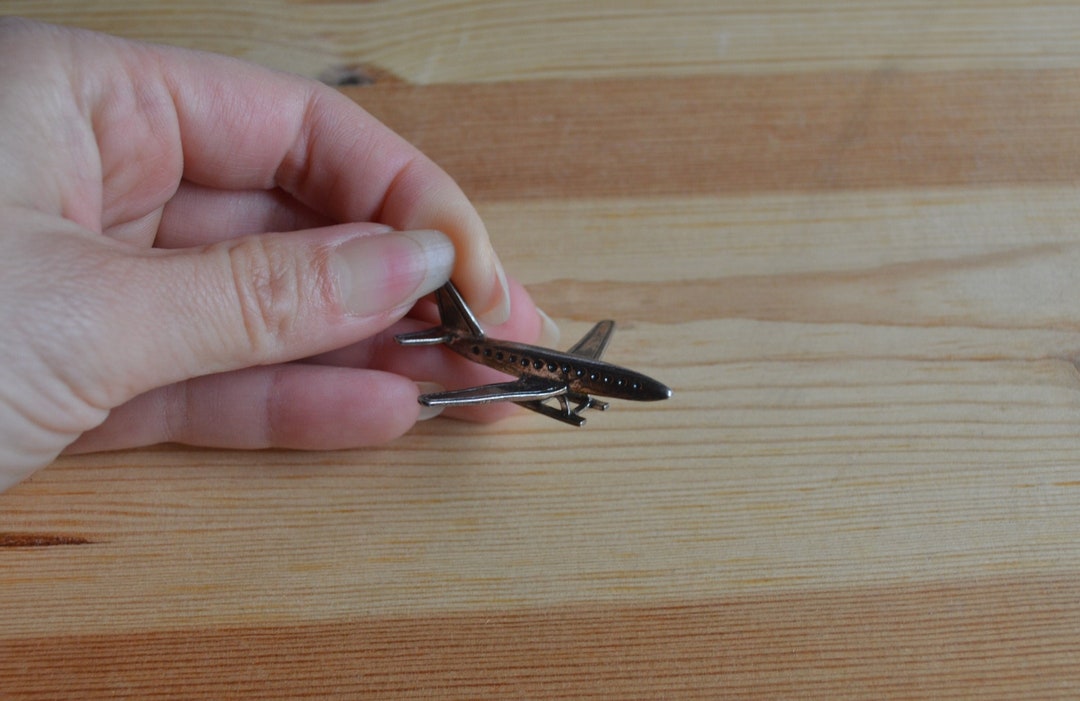 Vintage Miniature Sterling Silver Passenger Jet Airplane / Sterling ...