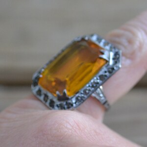 Beautiful Rhodium Plated Sterling Silver Edwardian / Art Deco Cocktail ...