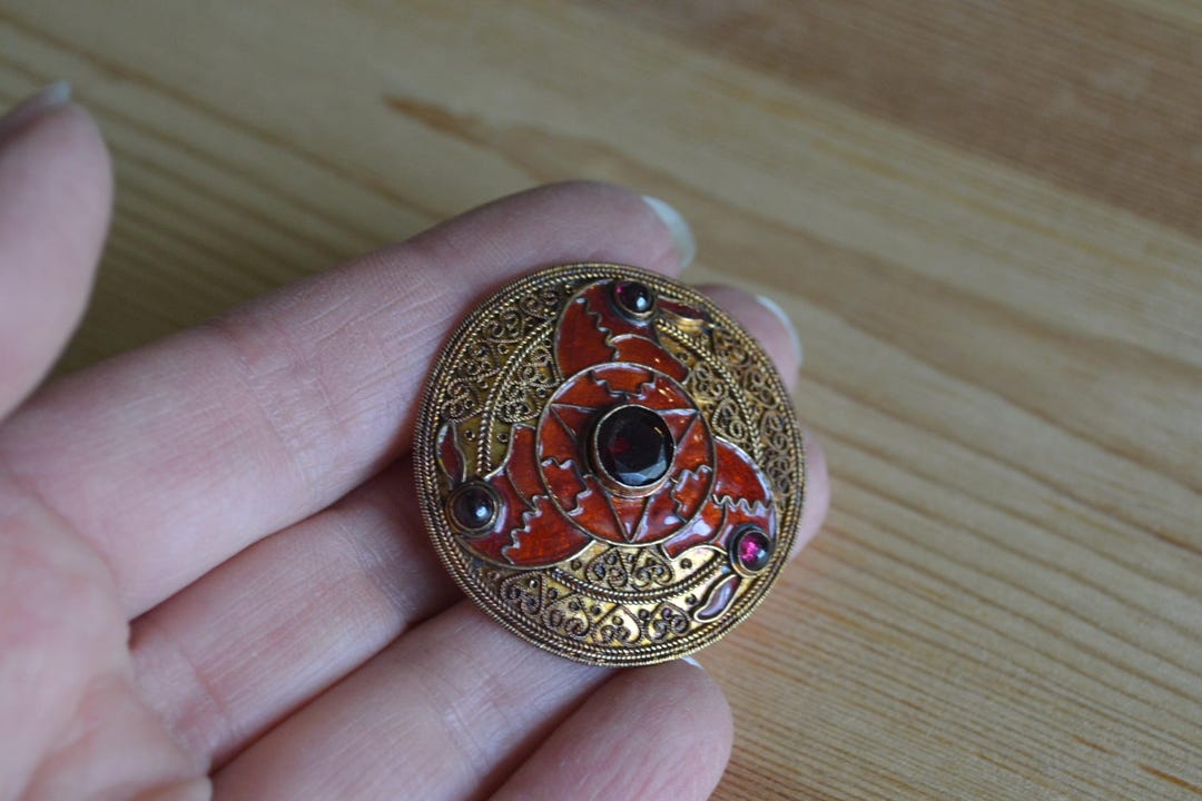 Cute Vintage Ancient Anglo Saxon Style Gold Gilt Sterling Silver Eagle ...