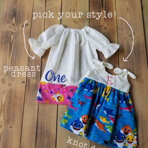 Baby Shark Dress Baby Shark Birthday Dress One | Etsy