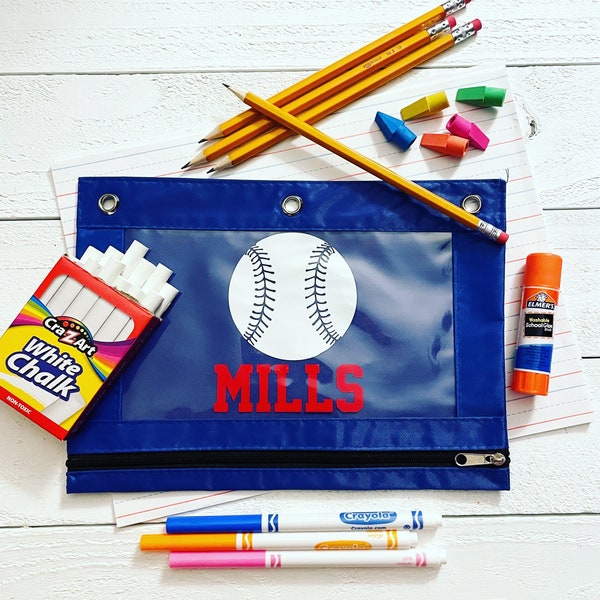Baseball Pencil Case - Etsy