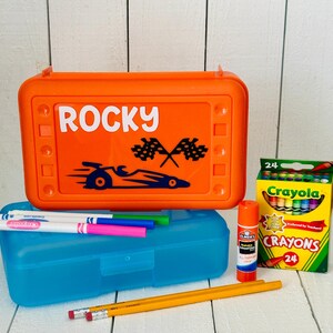 Personalized Pencil Box | School Supplies | Plastic School Box | Crayon ...