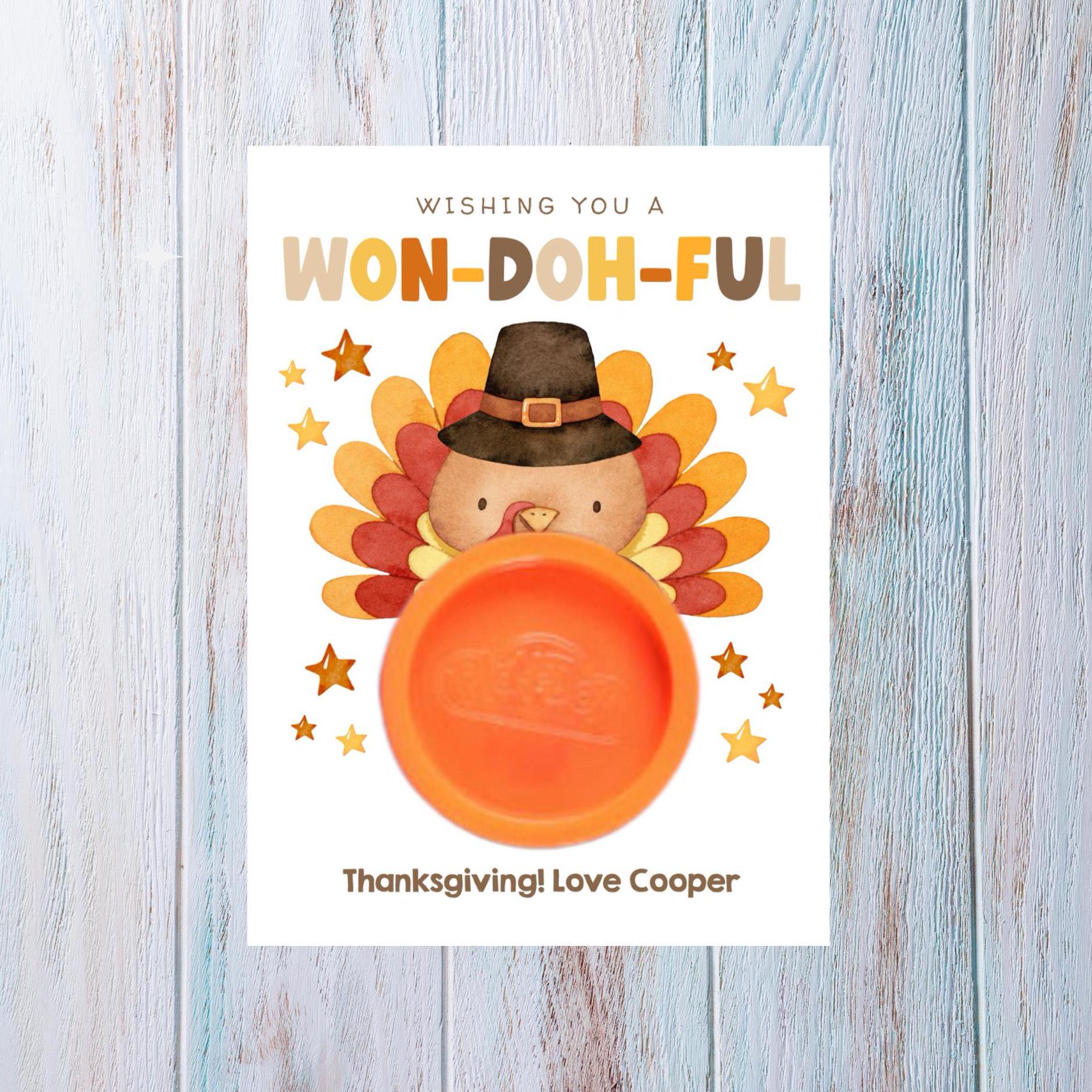 Personalized Play-doh Thanksgiving Favor: Turkey Card - Etsy
