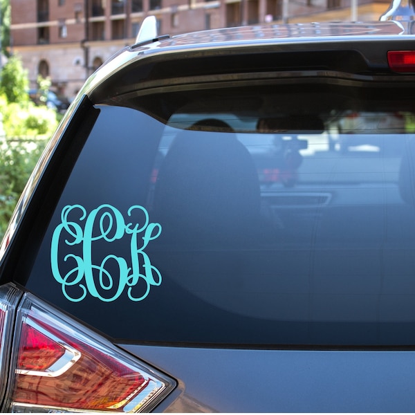 Monogram Car Decal - Etsy