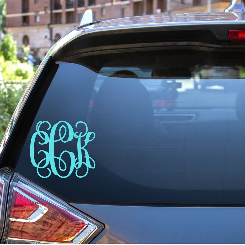 Monogram Car Decal - Etsy