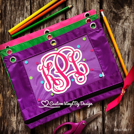 Personalized Pencil Pouch Personalized Pencil Case Binder | Etsy