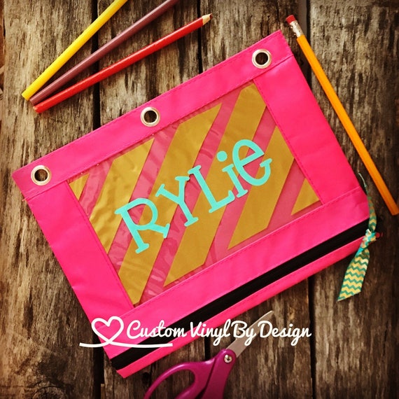 Personalized Pencil Pouch Personalized Pencil Case Binder | Etsy