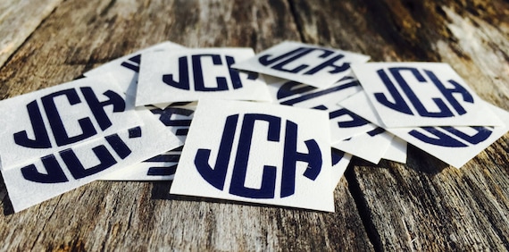 Mini Monogram Small Monogram Decals Small Monogram Stickers | Etsy