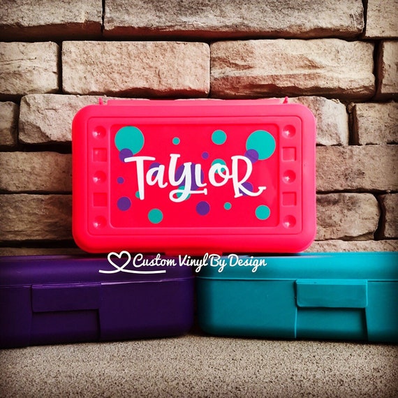 Personalized Pencil Box School Supplies Plastic School Box | Etsy