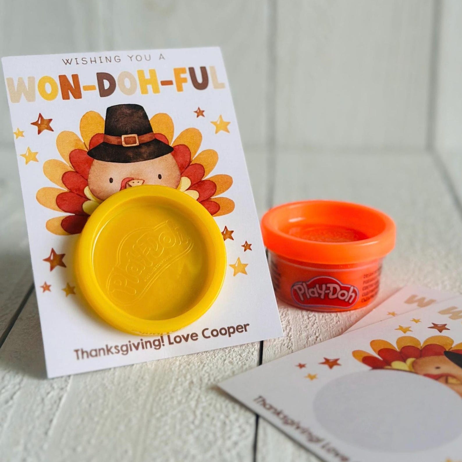 Personalized Play-doh Thanksgiving Favor: Turkey Card - Etsy
