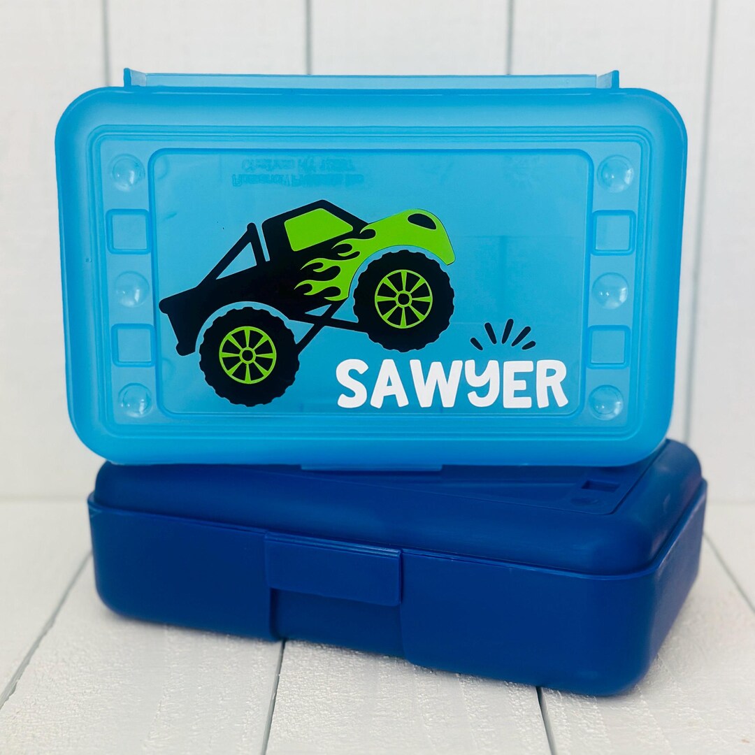 Personalized Pencil Box · School Supplies · Plastic School Box · Crayon ...