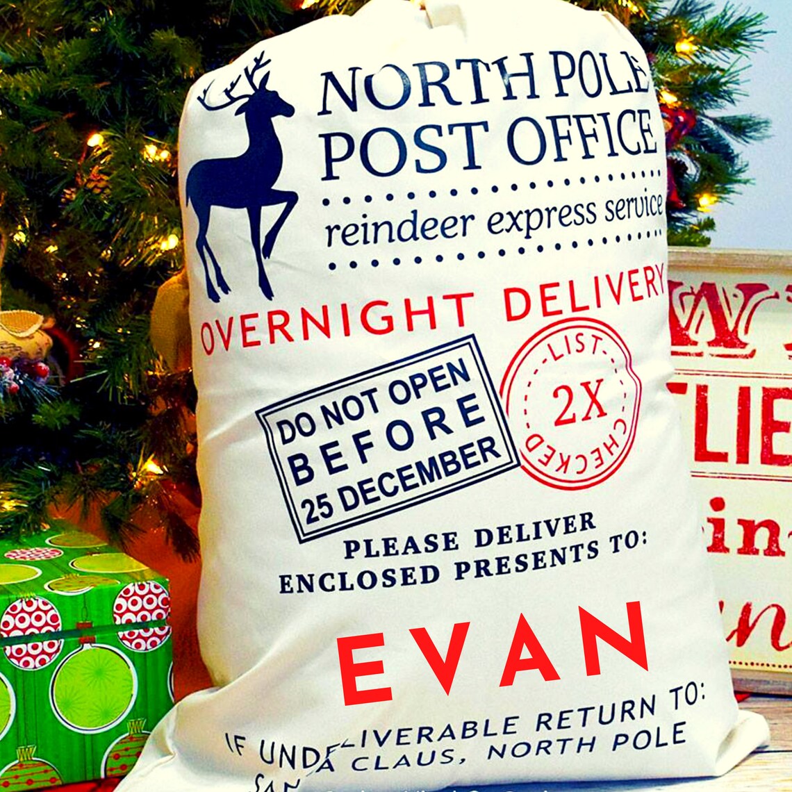 Personalized Santa Sack · Santa Sack Bag · XL Santa Sack · Santa Bag ...