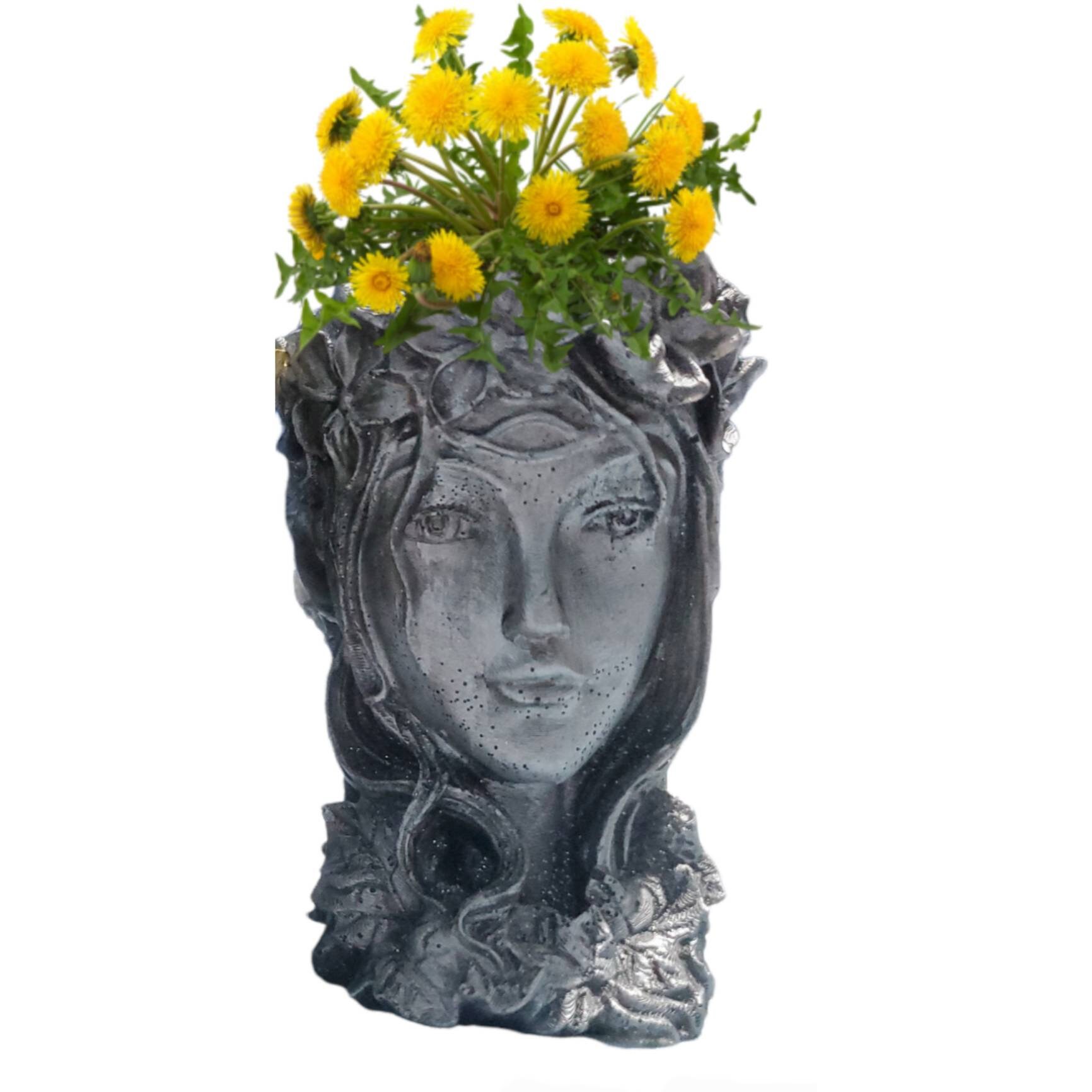 Whimsical Fairy Head in Resin for Plants or Candles Lady Head - Etsy