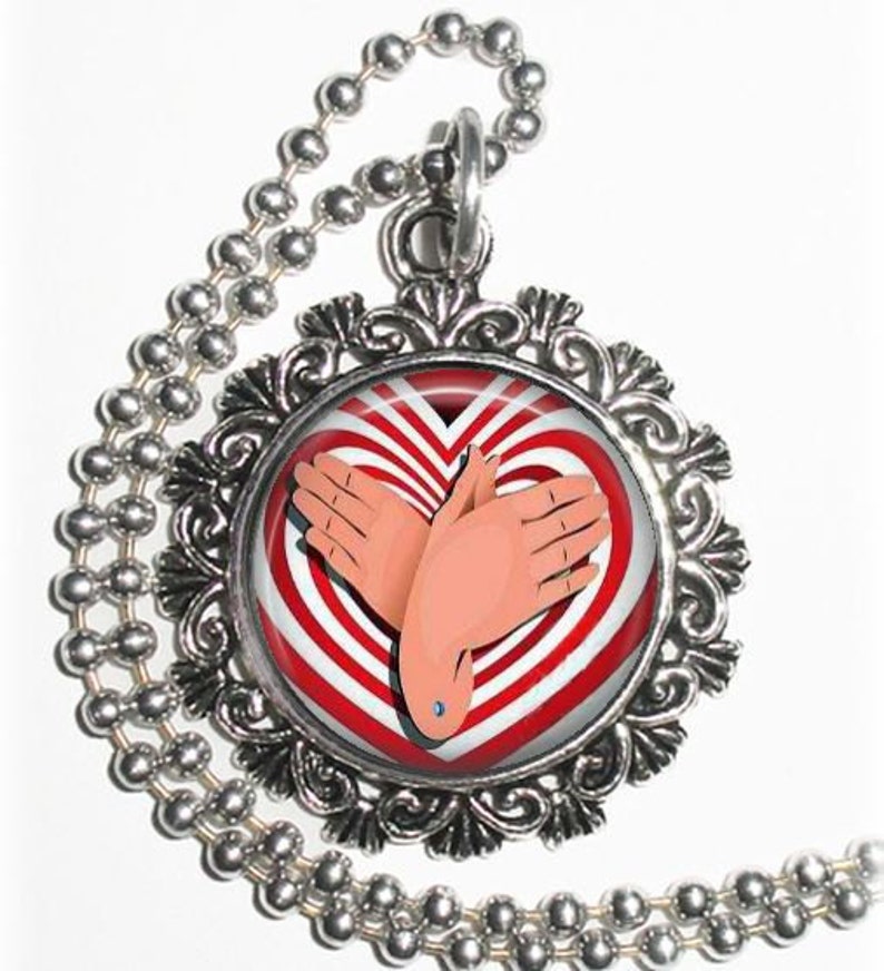 ASL Butterfly American Sign Language Altered Art Photo Pendant ...