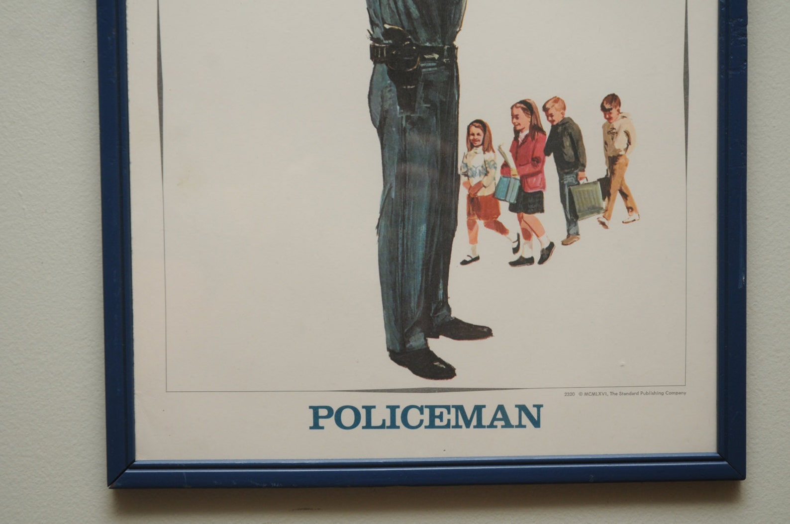 1960s Police Officer Print Standard Printing Company Framed - Etsy