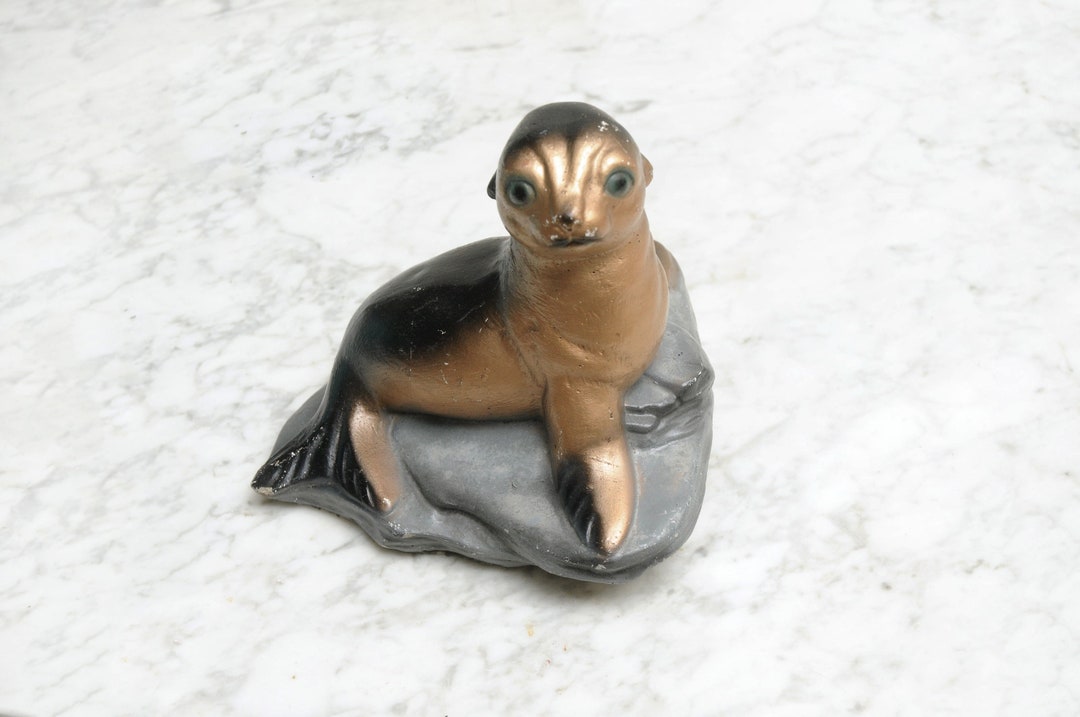 Concrete Baby Seal Statue Doorstop - Etsy