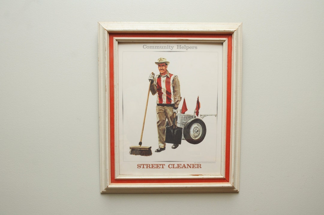 1960s Street Sweeper Print Standard Printing Company Framed - Etsy