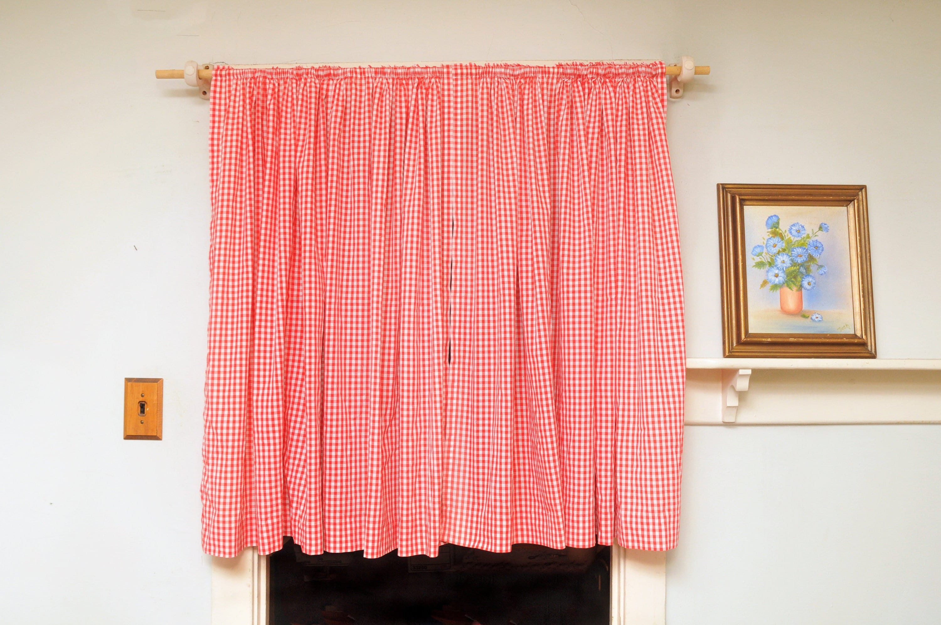 Red Gingham Curtains