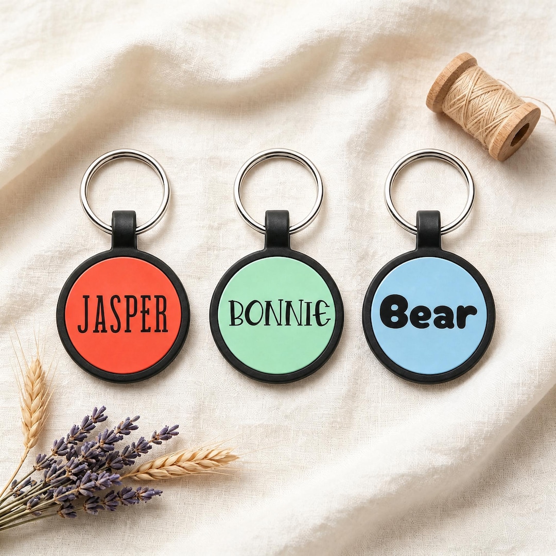 Personalized Silicone Pet ID, Quiet Jingle-free Dog Collar, Custom Name ...
