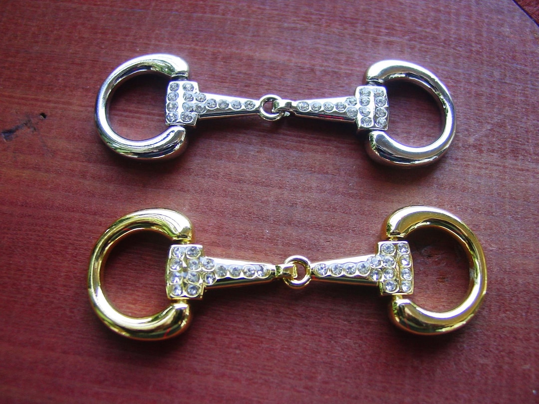 Equestrian Bling Shoe Buckle, Snaffle Bit With CZ Stones (set of 2) - Etsy