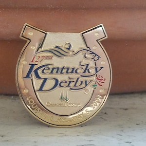 Kentucky Derby Horseshoe Brooch Pin, Equestrian Jewelry, Horse Racing ...