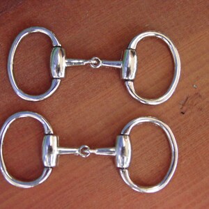 Equestrian Snaffle Bit Buckle - Silver or Gold Plated (set of 2) - Etsy