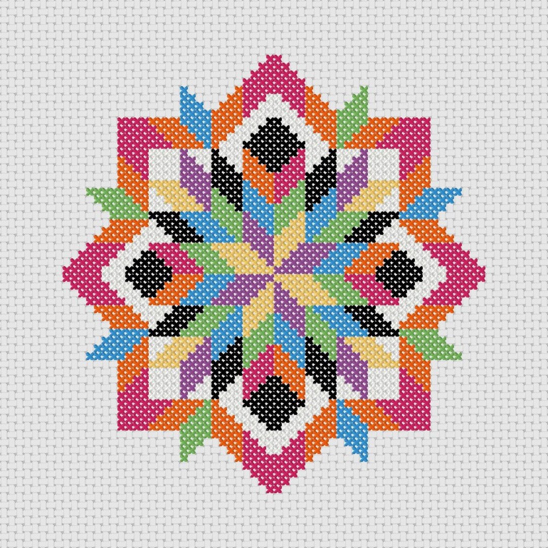 Cross Stitch PDF Pattern Quilt Block Easy Beginner - Etsy