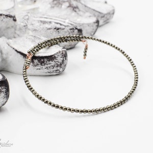 Dainty Pyrite Stone Bracelet Pyrite Stacking Bracelet Memory | Etsy