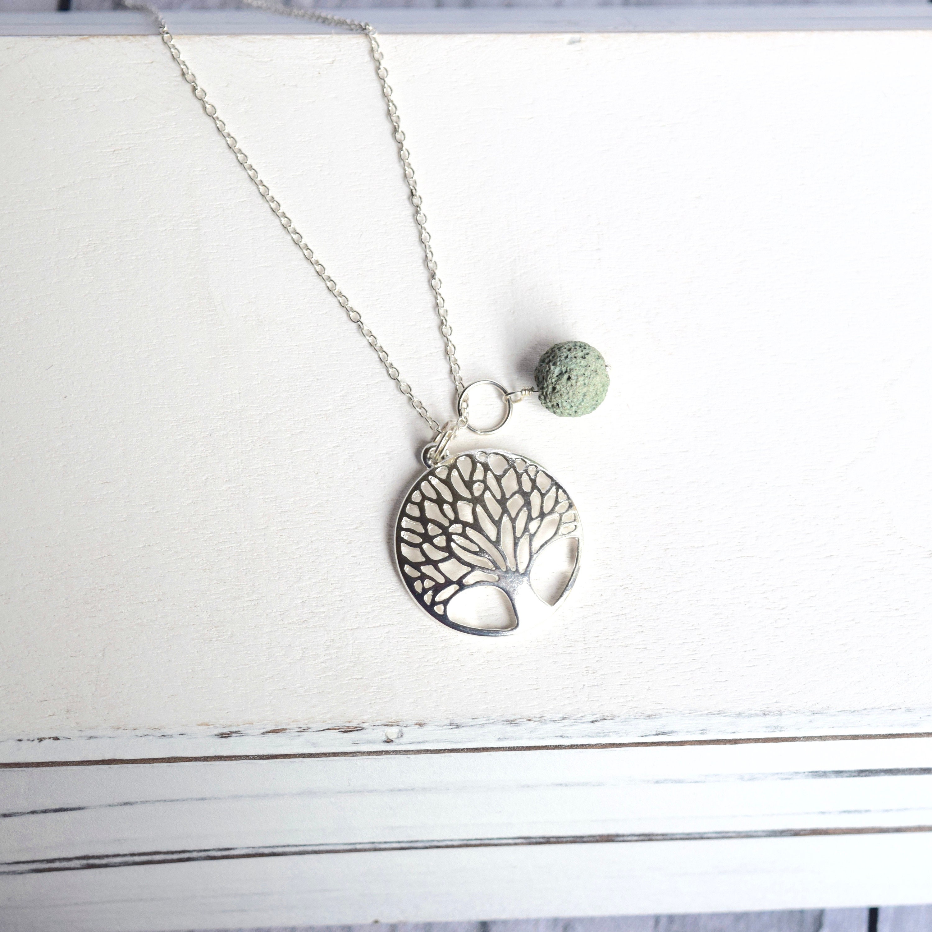 Tree Necklace, Silver Tree Necklace, Tree of Life Necklace, Modern Tree ...