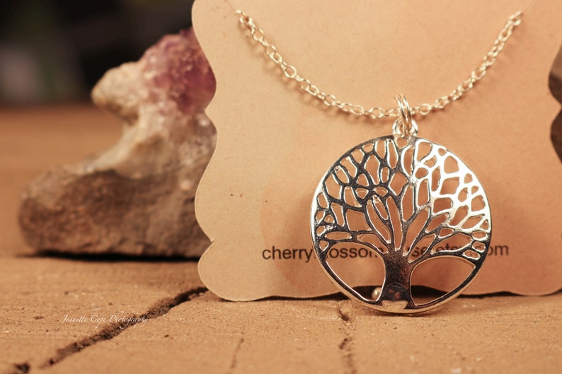 Tree Necklace, Silver Tree Necklace, Tree of Life Necklace, Modern Tree ...