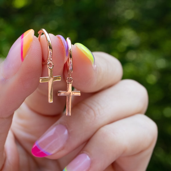 Rose Gold Cross - Etsy