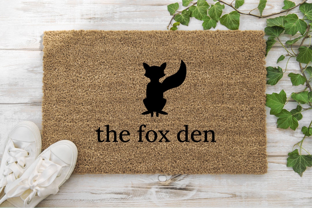 LARGE SIZE: Fox Den Doormat, Porch Decor, Outdoor Rug | Fox Silhouette ...