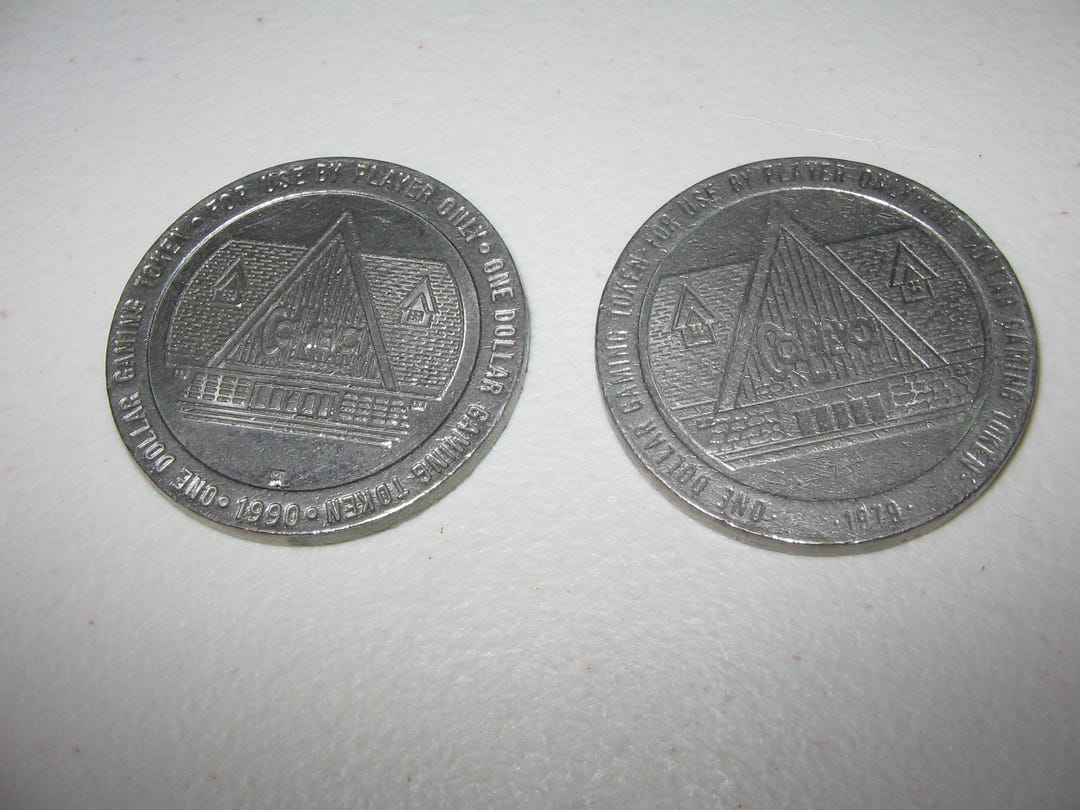 1979 and 1990 Cal Neva Lodge Obsolete Gaming Token Chip Lake Tahoe ...