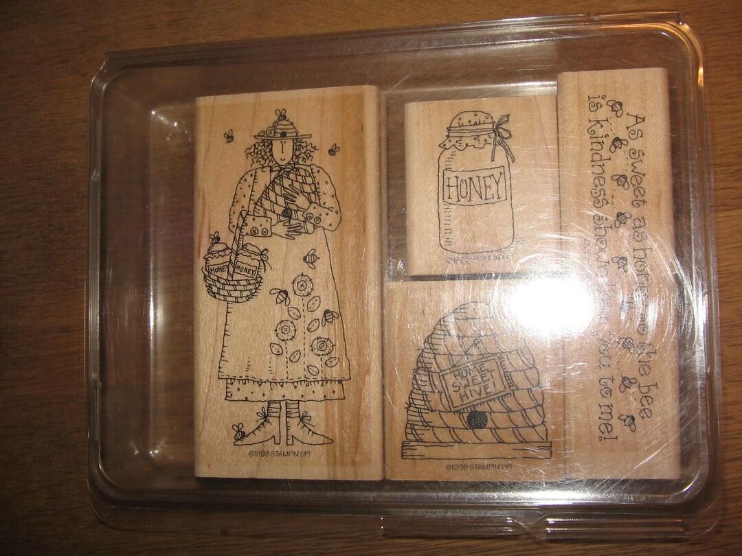 1998 Stampin up Betsy Beekeeper 4 Pieces Rubber Stamps Unused - Etsy