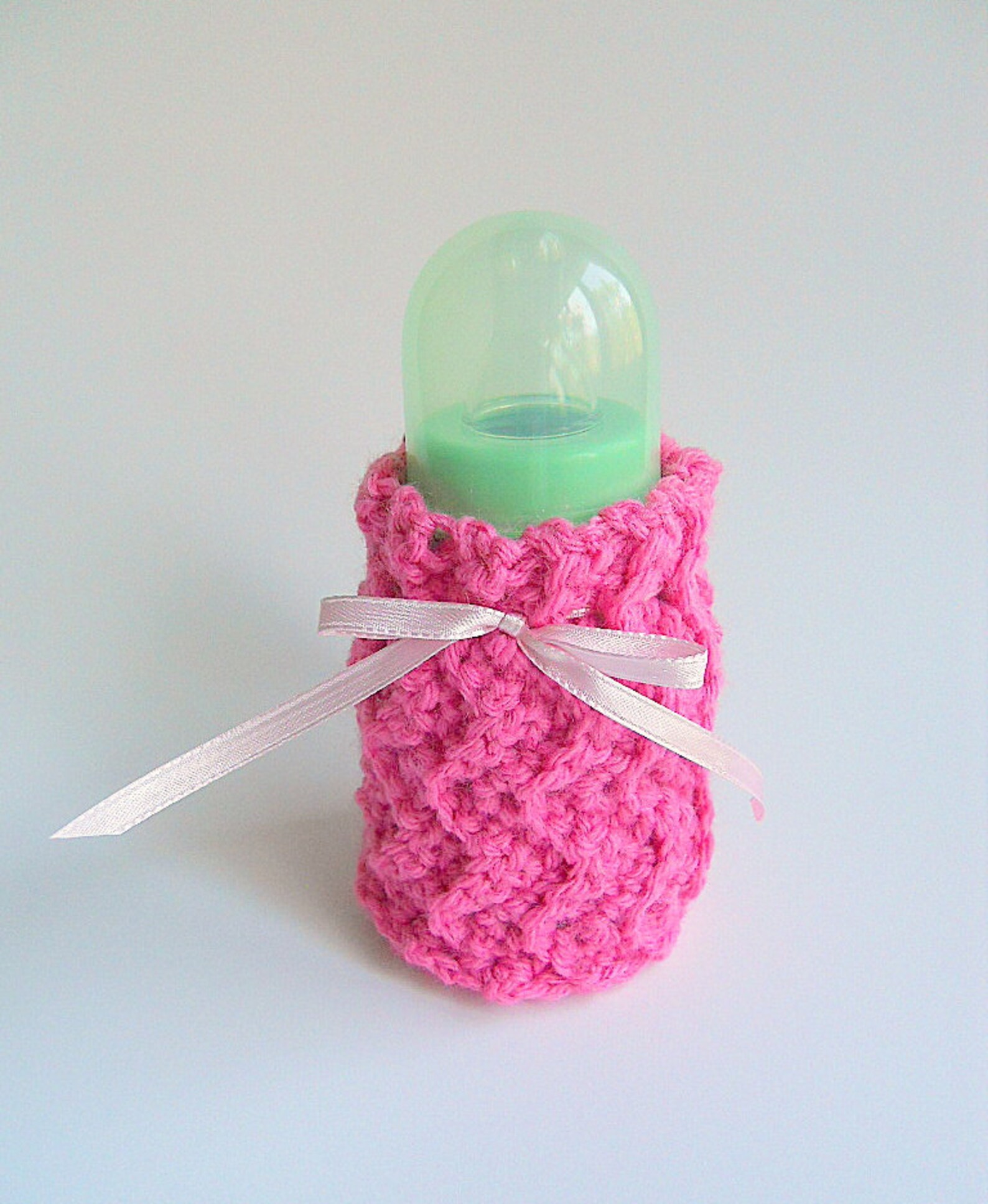 Bright Pink Baby Bottle Covers Cozy Set Newborn Girl Kozy 2 | Etsy