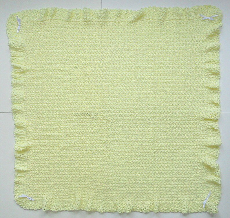 Light Shimmery Pastel Yellow Baby Blanket With Booties Infant Girl ...