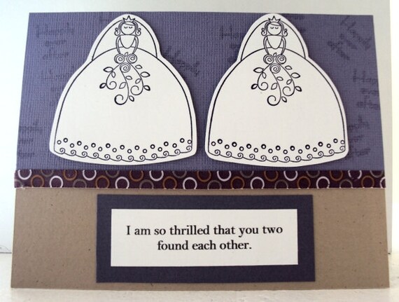 Items Similar To Funny Gay Wedding Greeting Card Thrilled You Found Each Other On Etsy