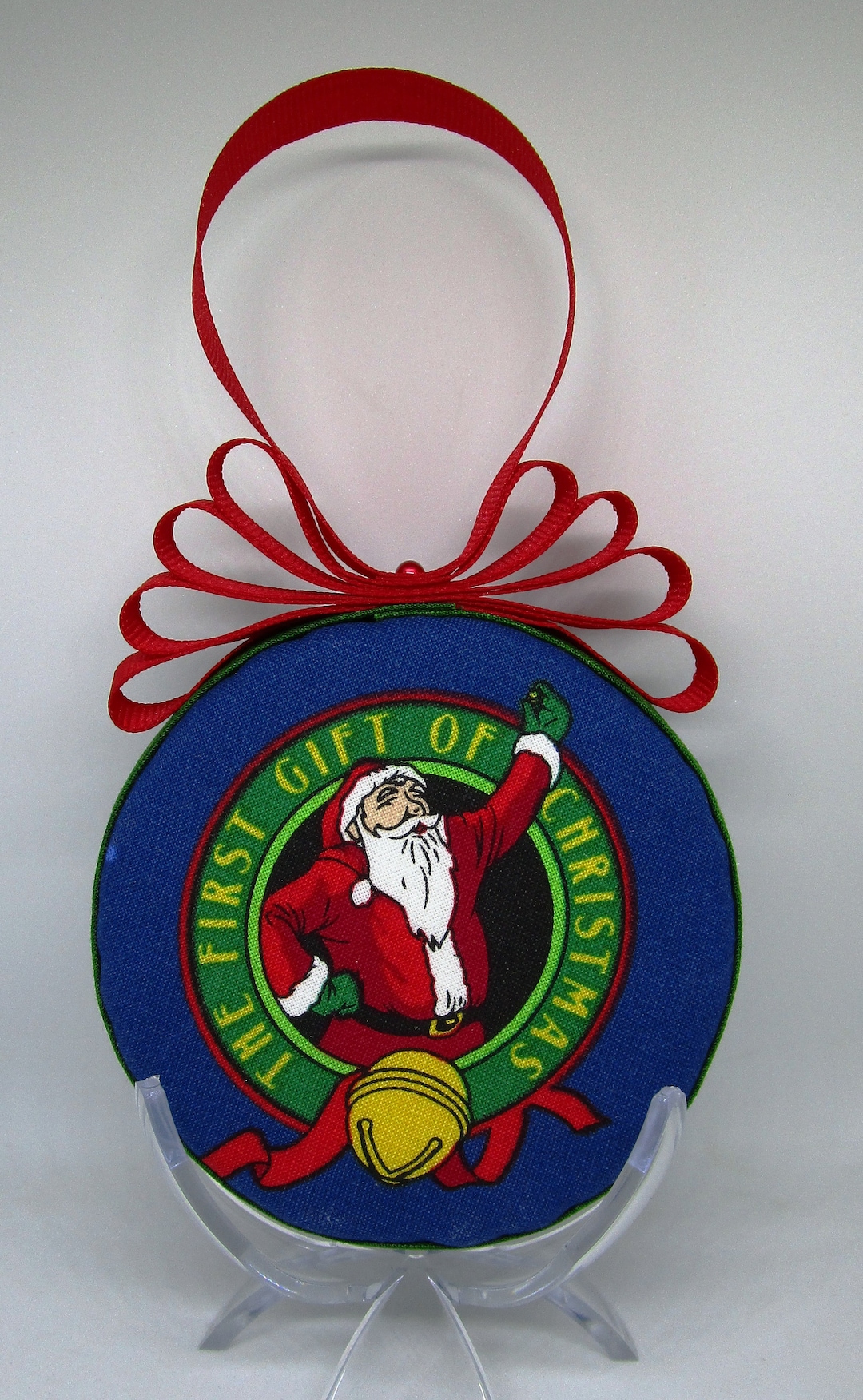 The First Gift of Christmas Quilted Ornament - No Sew Ornament – Santa ...